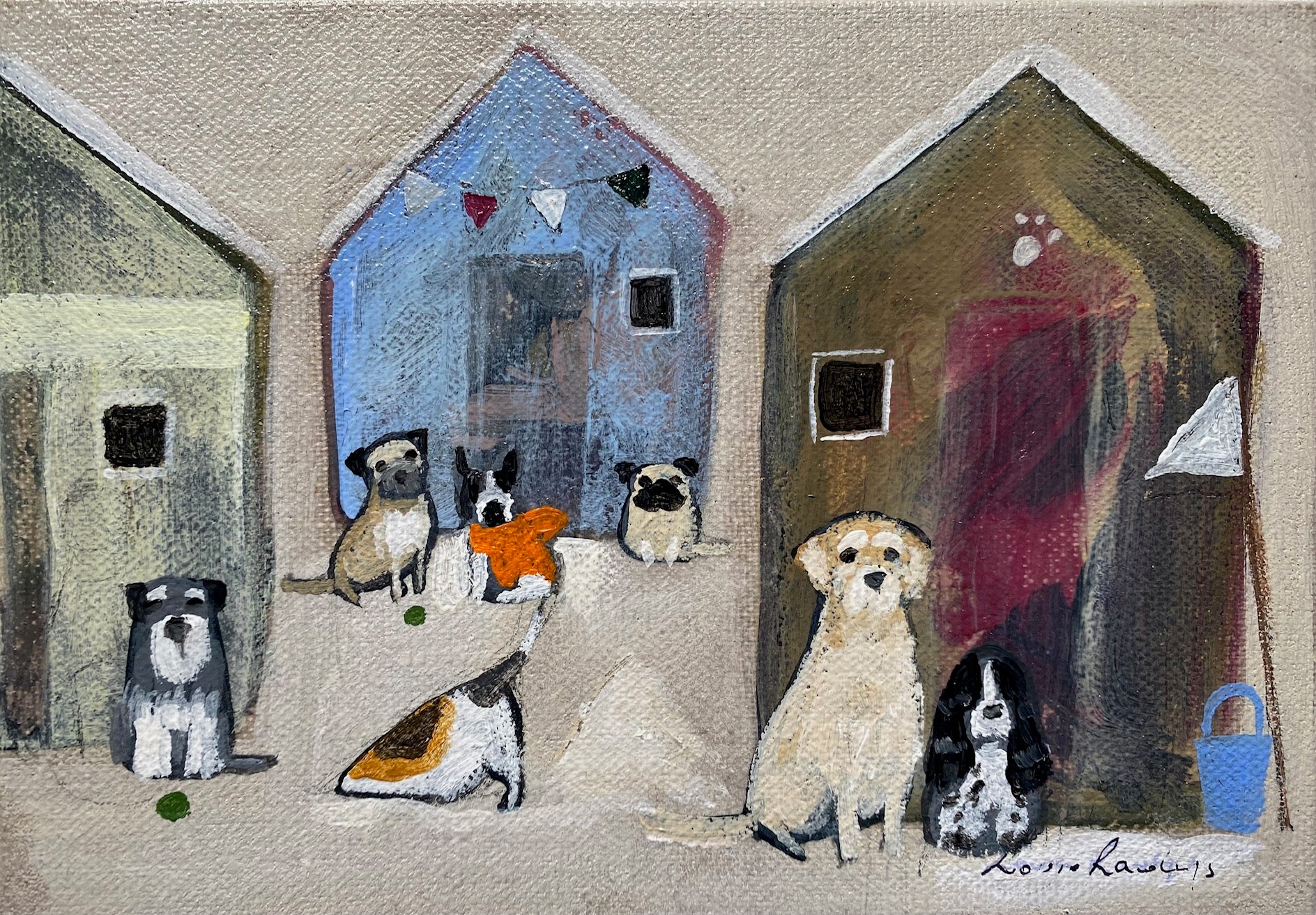 Grumpy Dave, Annoyed By The Digging – Louise Rawlings Art